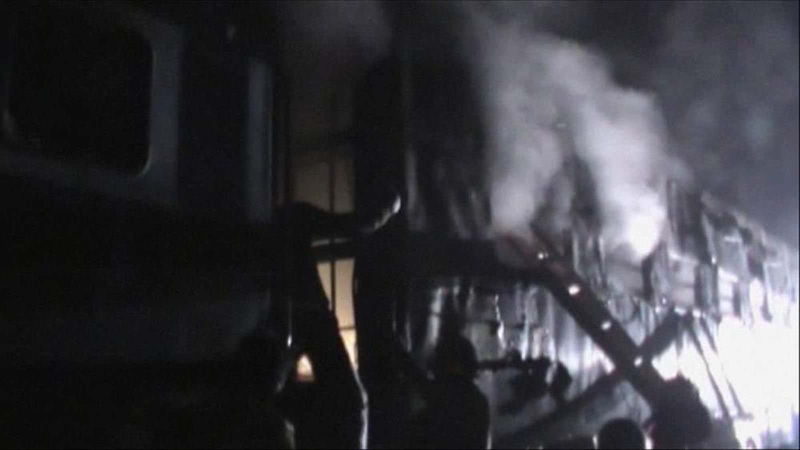 India: Trapped Passengers Killed In Train Fire | World News | Sky News