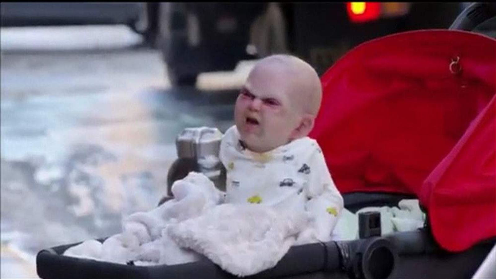 'Devil Baby' Goes On The Rampage In New York | Ents & Arts News | Sky News