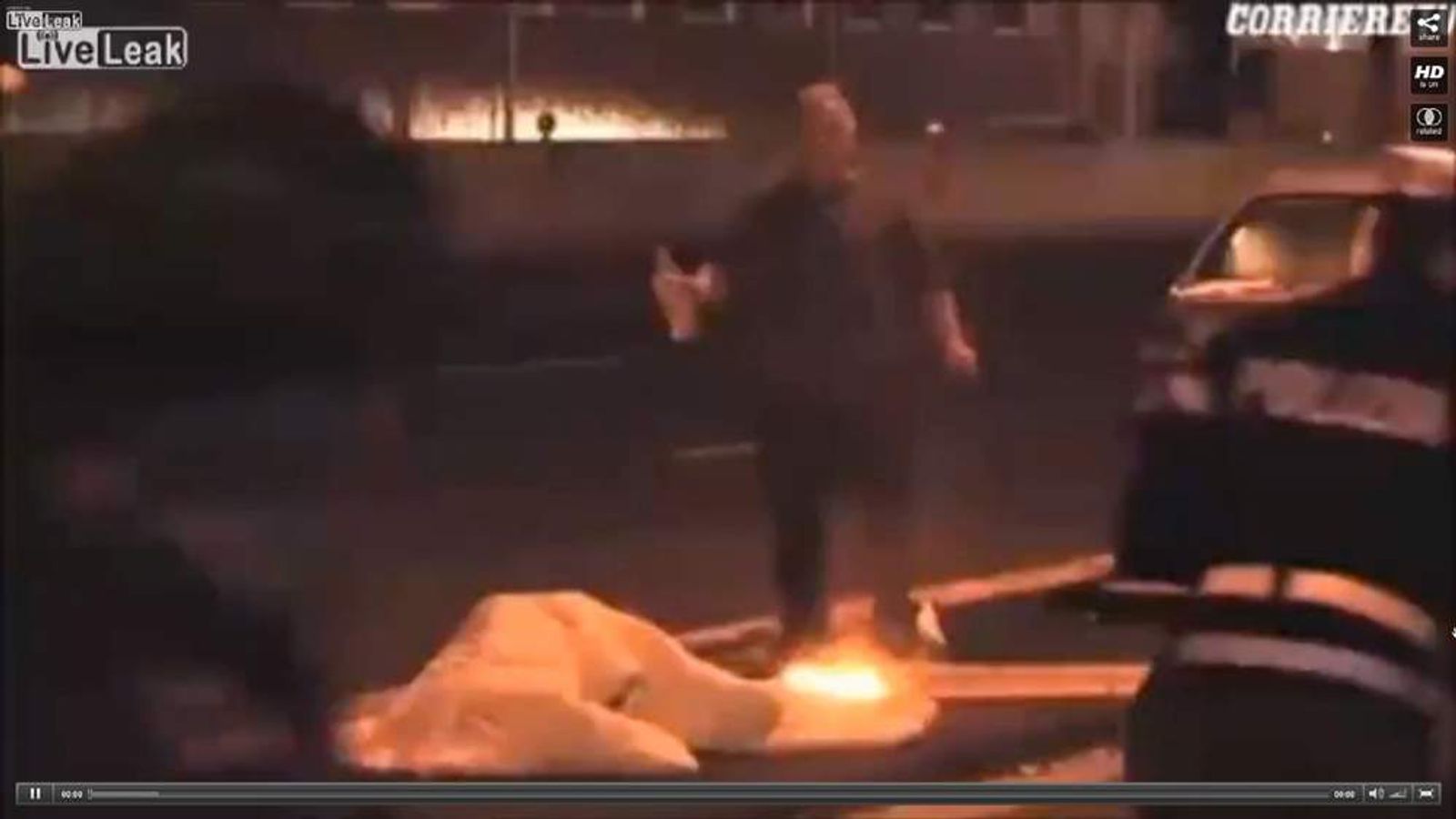 Italian Restaurant Boss Sets Himself On Fire | World News | Sky News