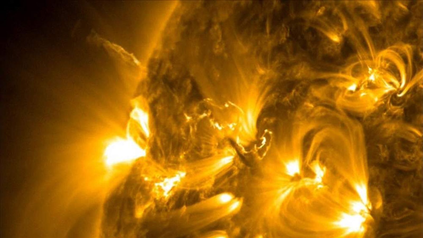 Video Of Huge Flare Erupting From The Sun | World News | Sky News
