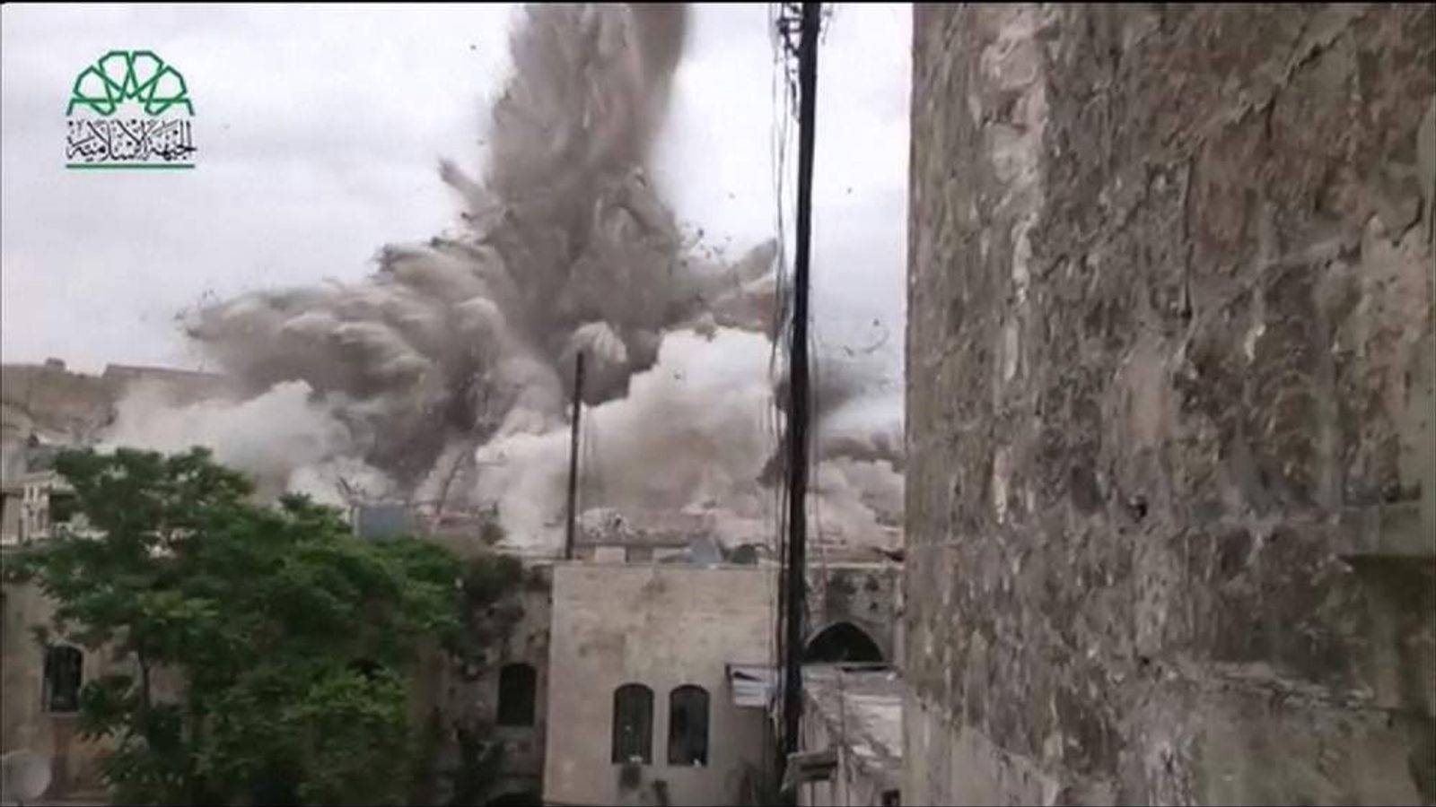 Huge Explosion Destroys Hotel In Syria | World News | Sky News