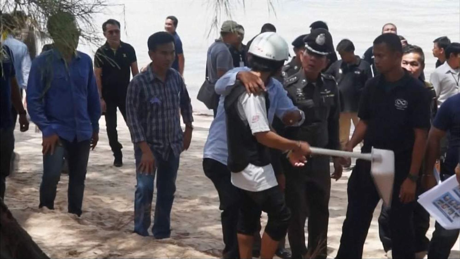Thai Suspects At Beach Murder Scene | Scoop News | Sky News