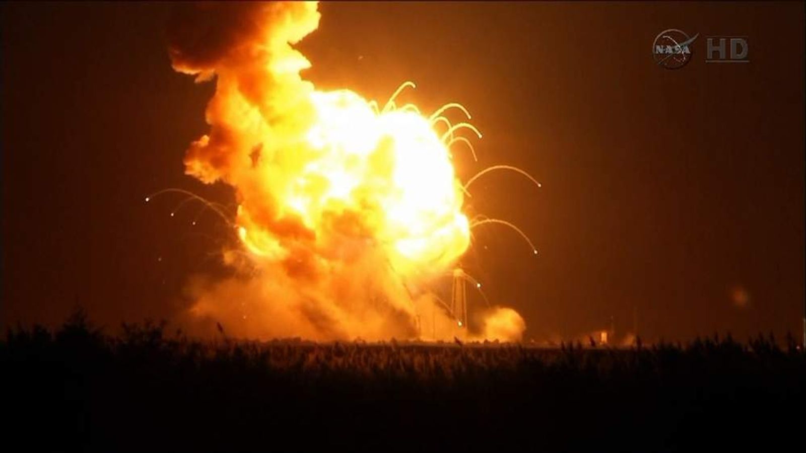 Rocket Explosion: 'Hazardous Materials' Warning | US News | Sky News