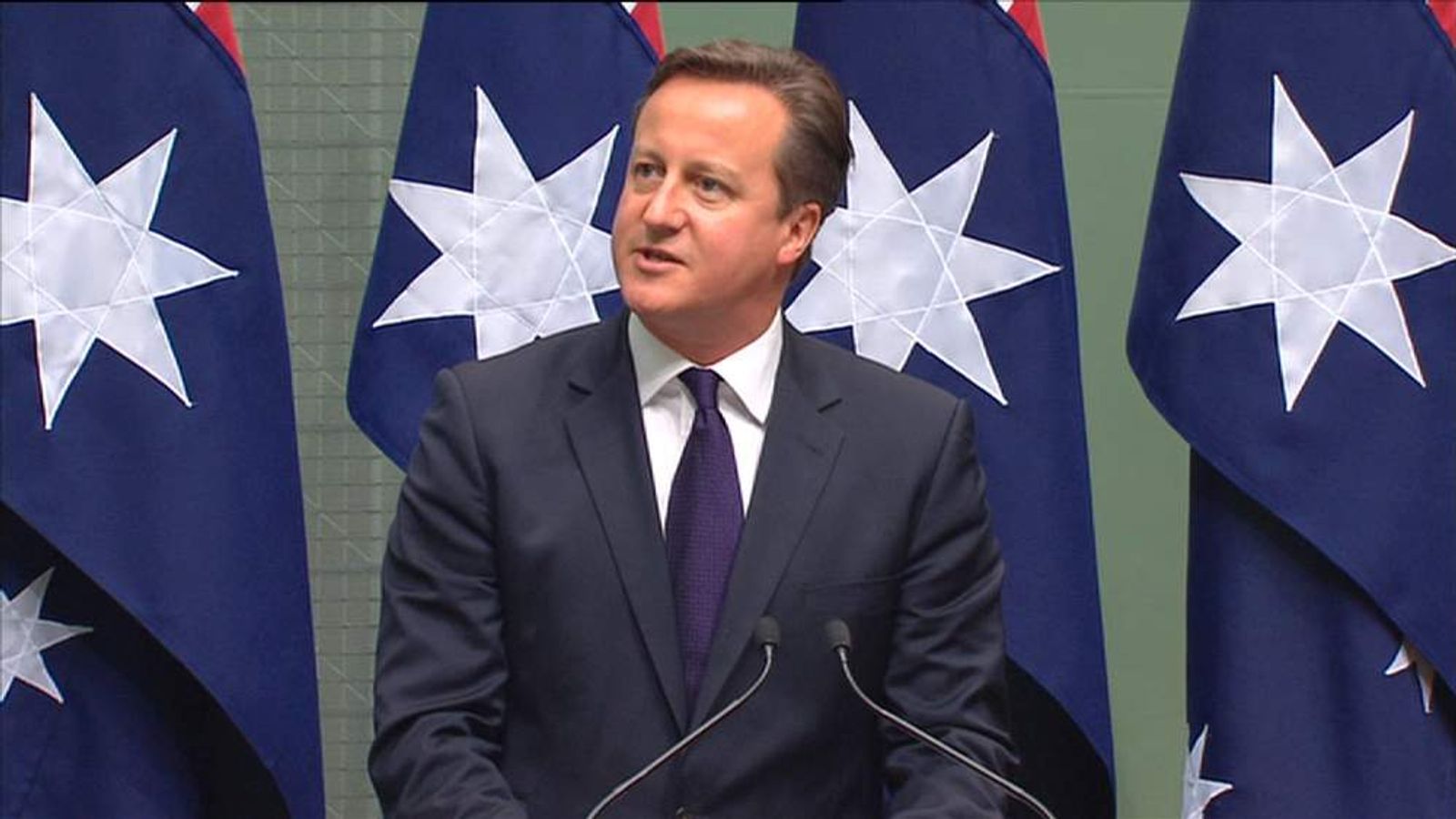 David Cameron Announces Measures In Speech To Australian Parliament ...