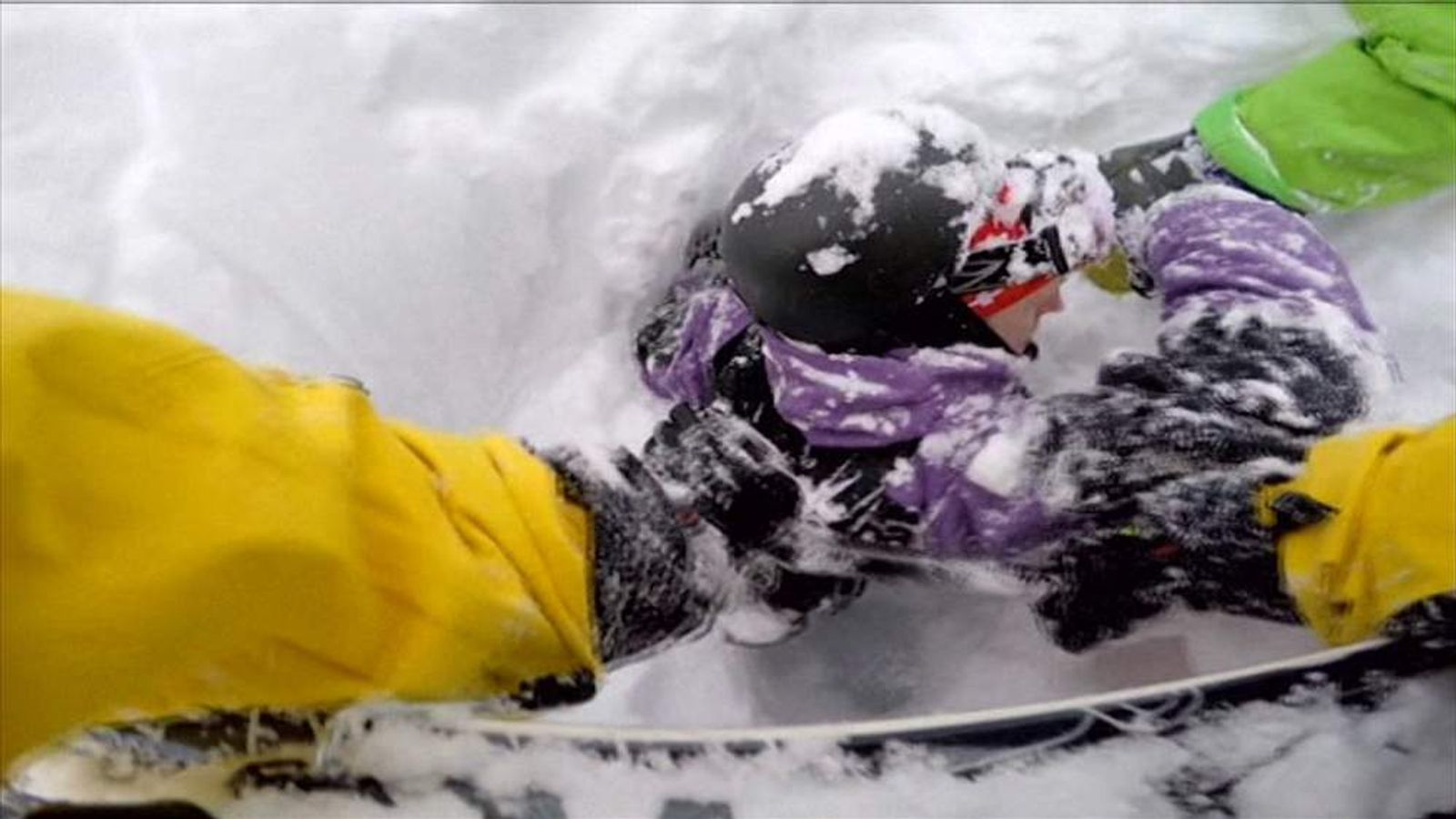 On Camera: Rescue Of Skier Buried By Avalanche | World News | Sky News