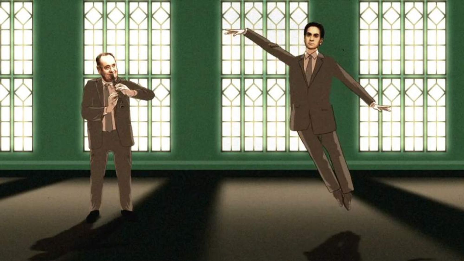 Cartoon Shows Miliband Dancing To Salmond's Tune | Scoop News | Sky News