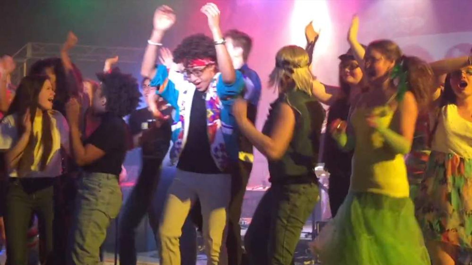 High School Stage Collapse Caught On Video | US News | Sky News