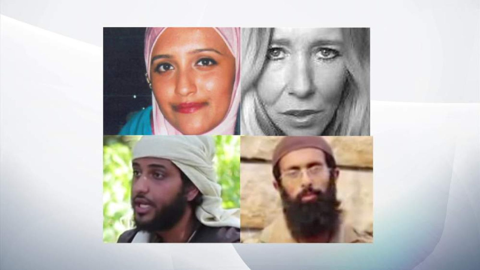 Four Are Aqsa Mahmood, Sally Jones Bottom, Nasser Muthana, Omar Hussain ...