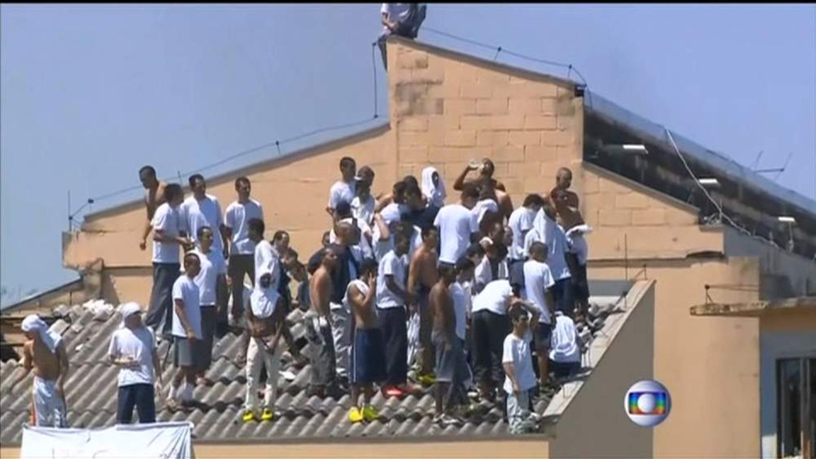 Hostages Dangled From Roof During Prison Riot World News Sky News