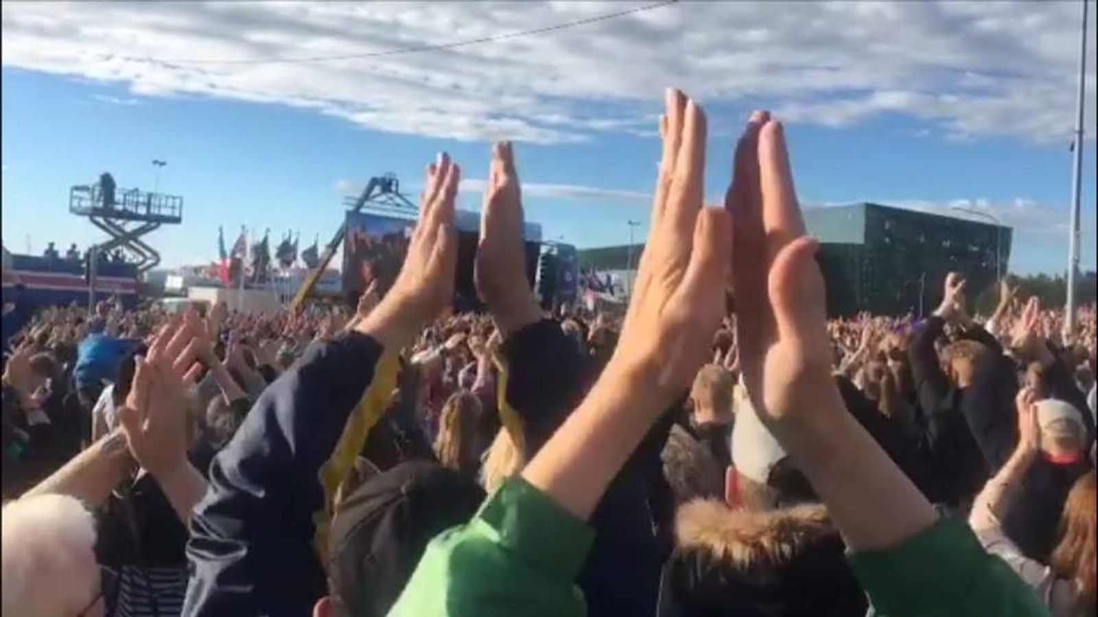 Viking Thunderclap For Iceland Team | Scoop News | Sky News