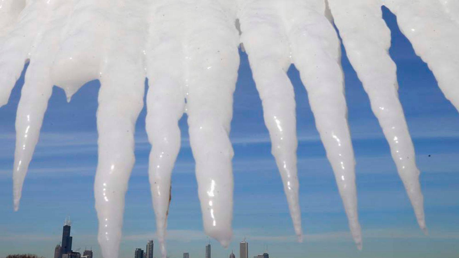 Ice Could Fall From Skyscrapers As Thaw Sets In | US News | Sky News