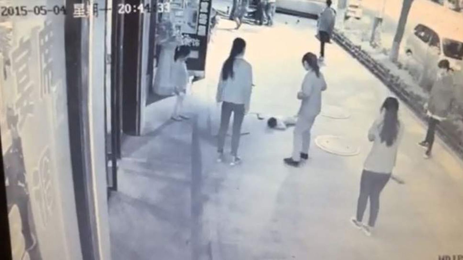 Man Filmed Beating Toddler In Street | World News | Sky News