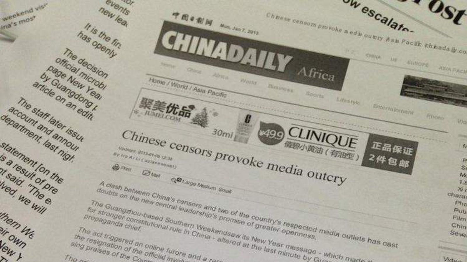 China Journalists On Strike Over Censorship | World News | Sky News