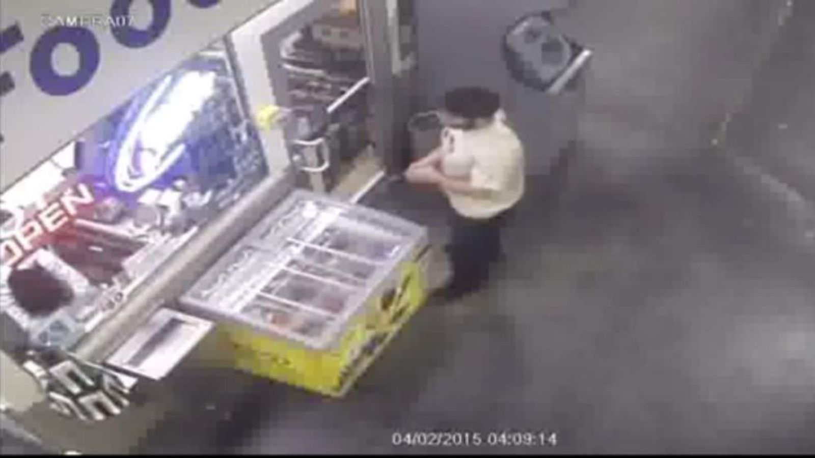 Thief Steals Fridge Under Dozing Clerk's Nose | US News | Sky News