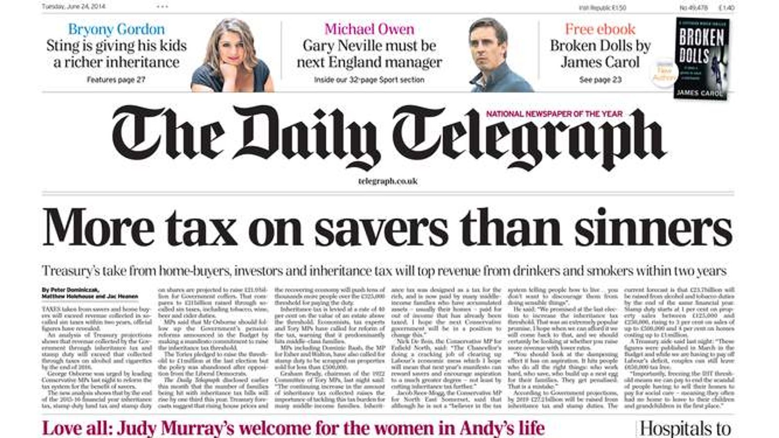 Tuesday's National Newspaper Front Pages | UK News | Sky News