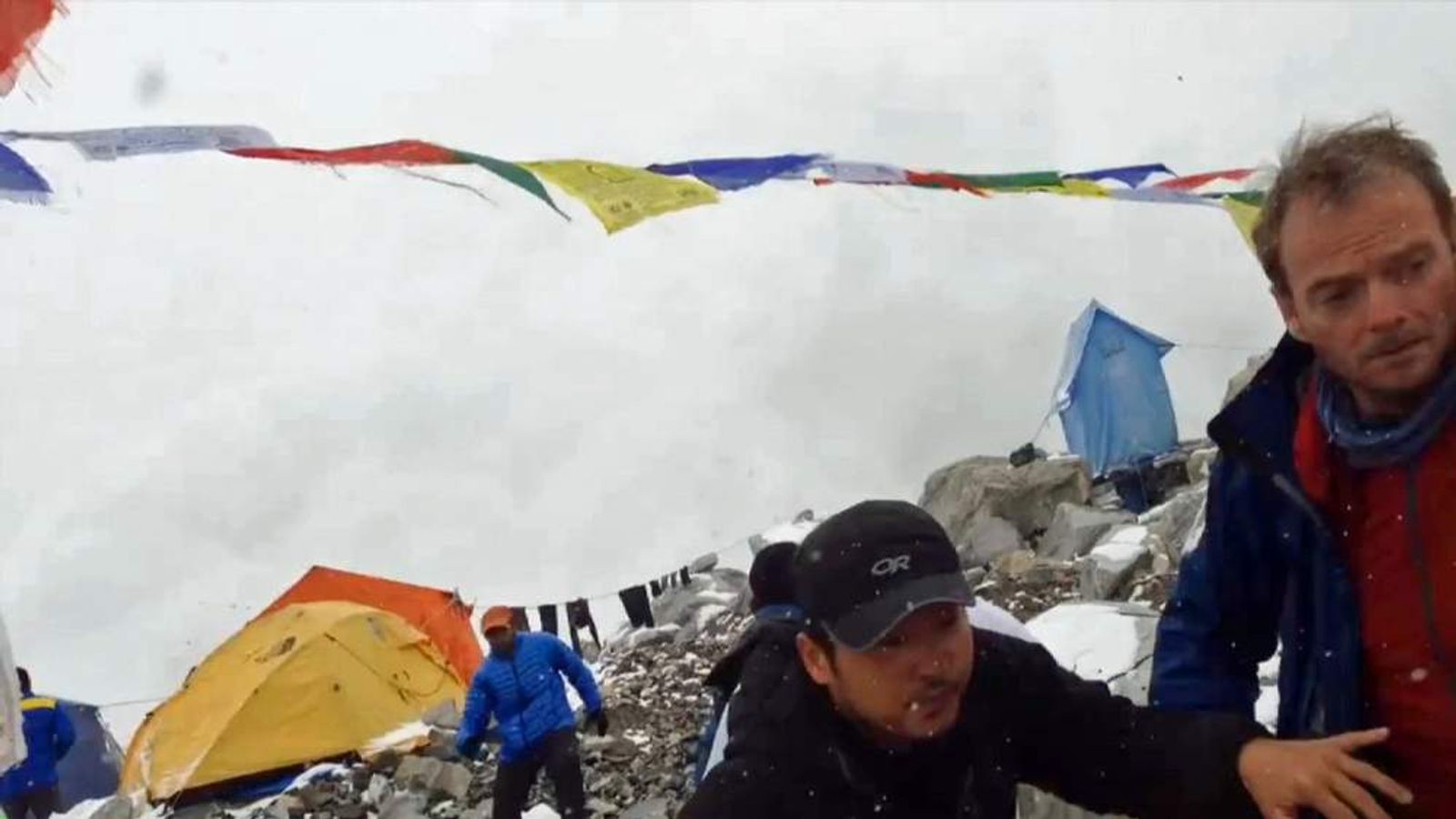 Video: Moment Everest Avalanche Hits Climbers | World News | Sky News