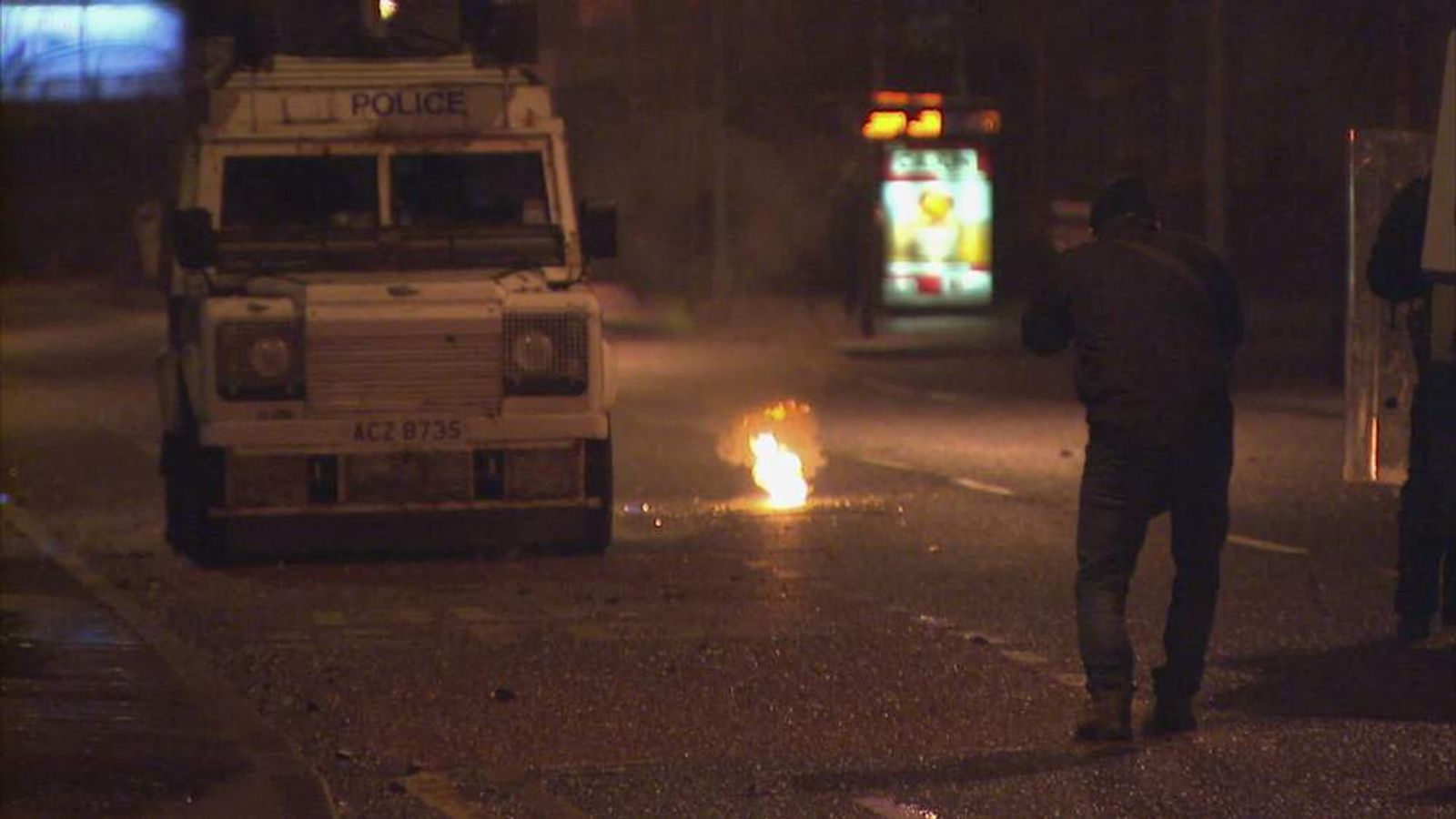 Bus Driver Hurt As Violence Flares In Belfast | UK News | Sky News