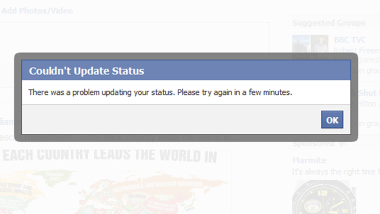 Facebook Down: Users Unable To Update Status | Science, Climate & Tech ...