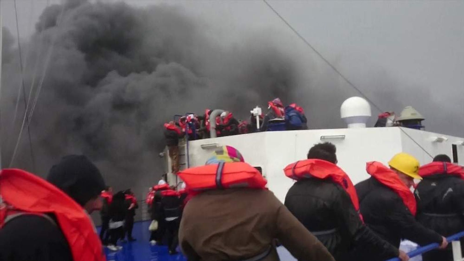 Ferry Fire: 98 People Still Unaccounted For | World News | Sky News