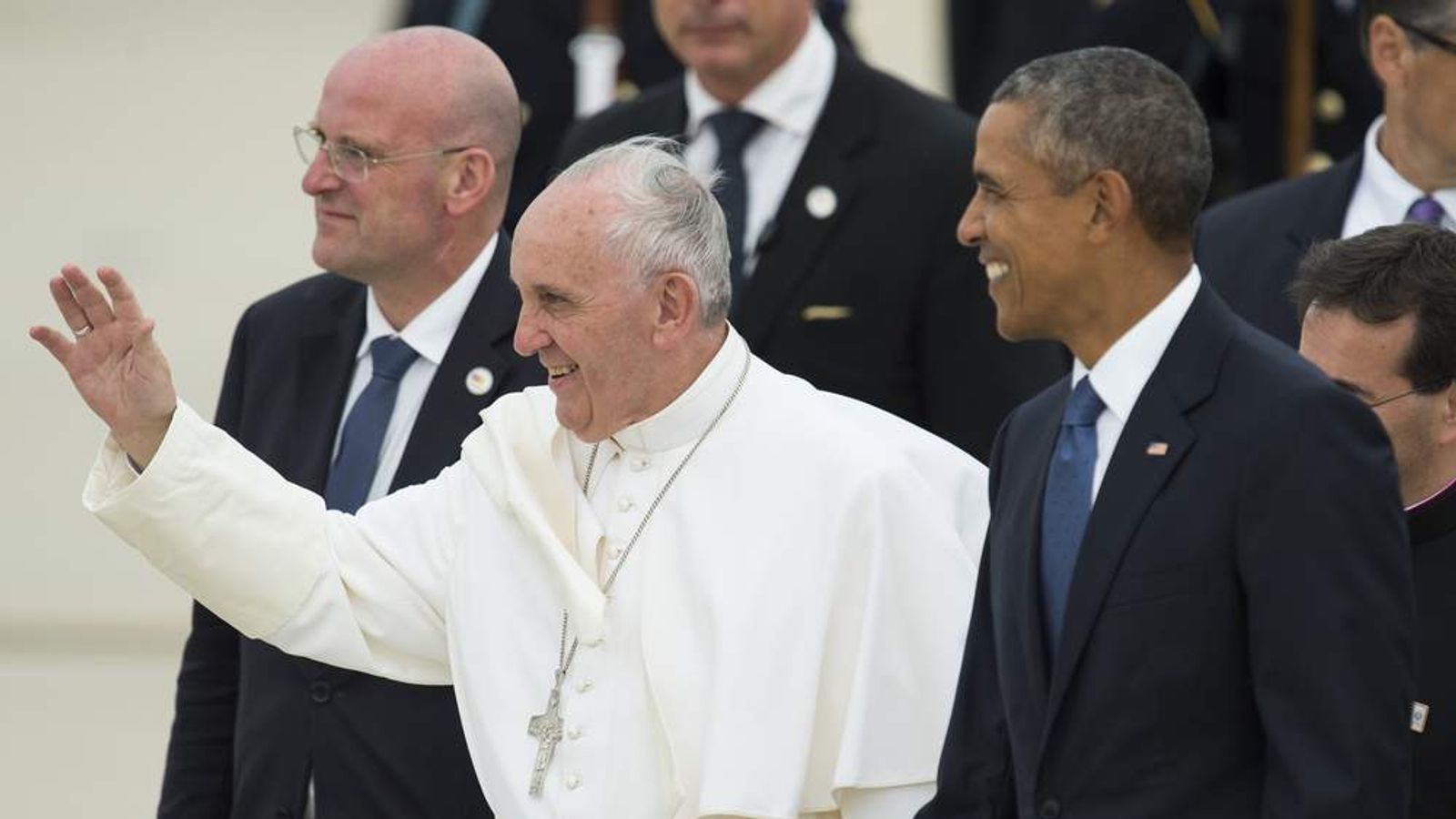 Pope Francis Met By Obama At Start Of US Visit | US News | Sky News
