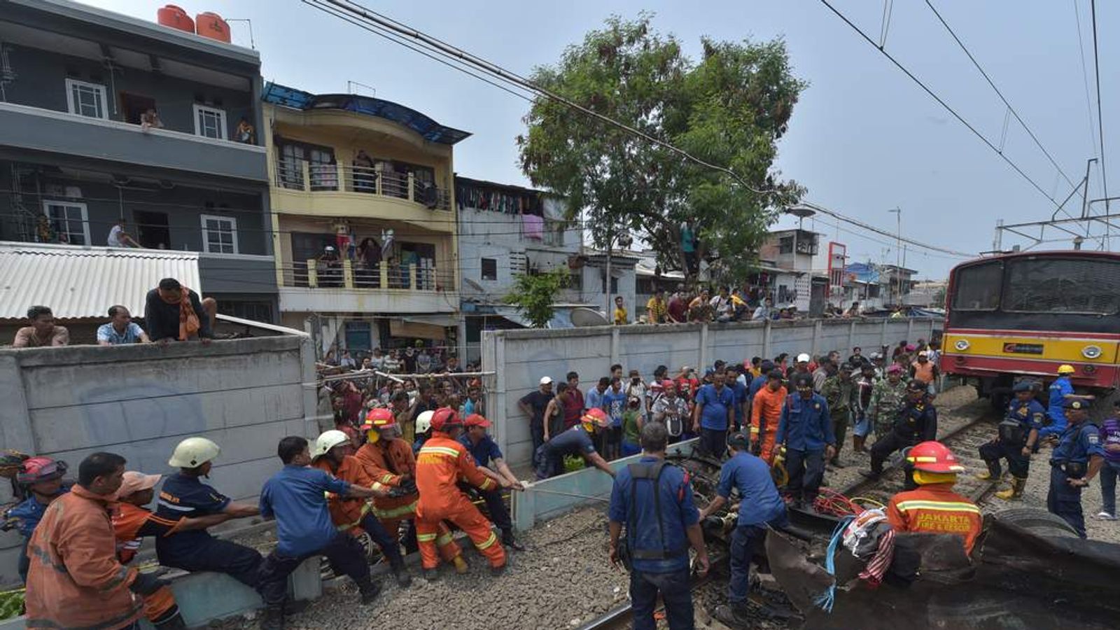 Train Smashes Into Bus Killing 18 People | World News | Sky News