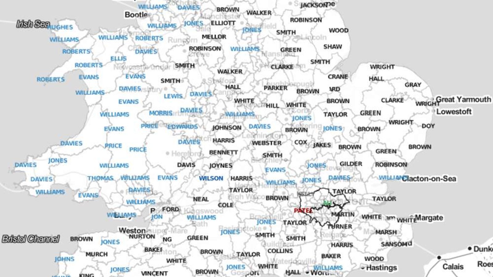 Britain s Most Common Surnames UK News Sky News Britain s Most Common Surnames UK News Sky News