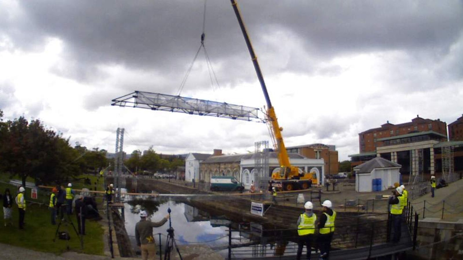 100ft Meccano Bridge Sets New World Record | UK News | Sky News