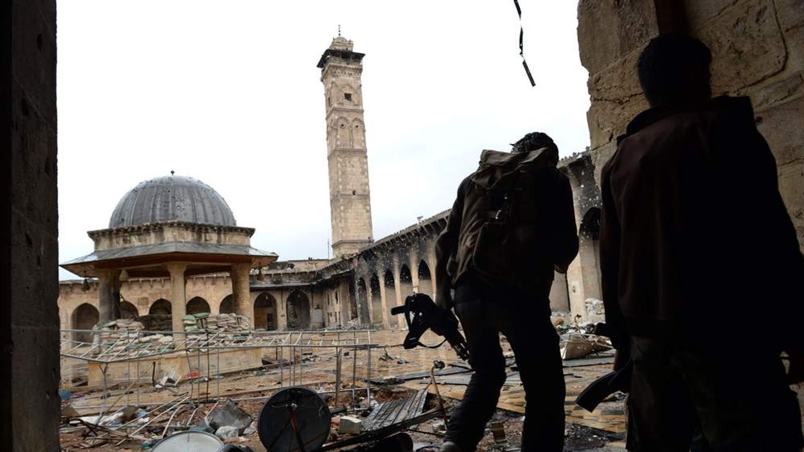 Syria: Minaret Of Famous Mosque Destroyed | World News | Sky News