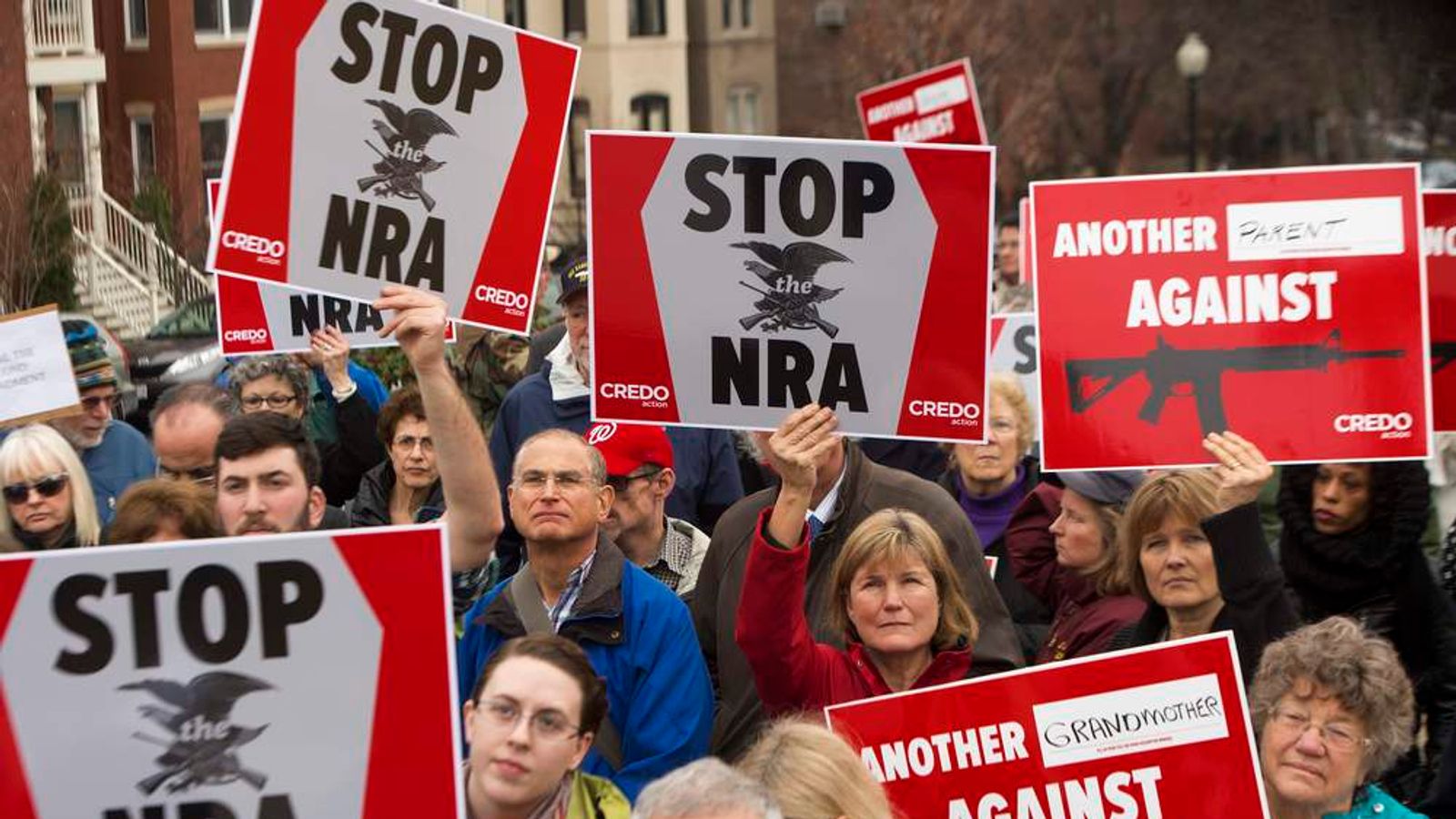 Sandy Hook Shootings: Protest At Gun Lobby HQ | US News | Sky News