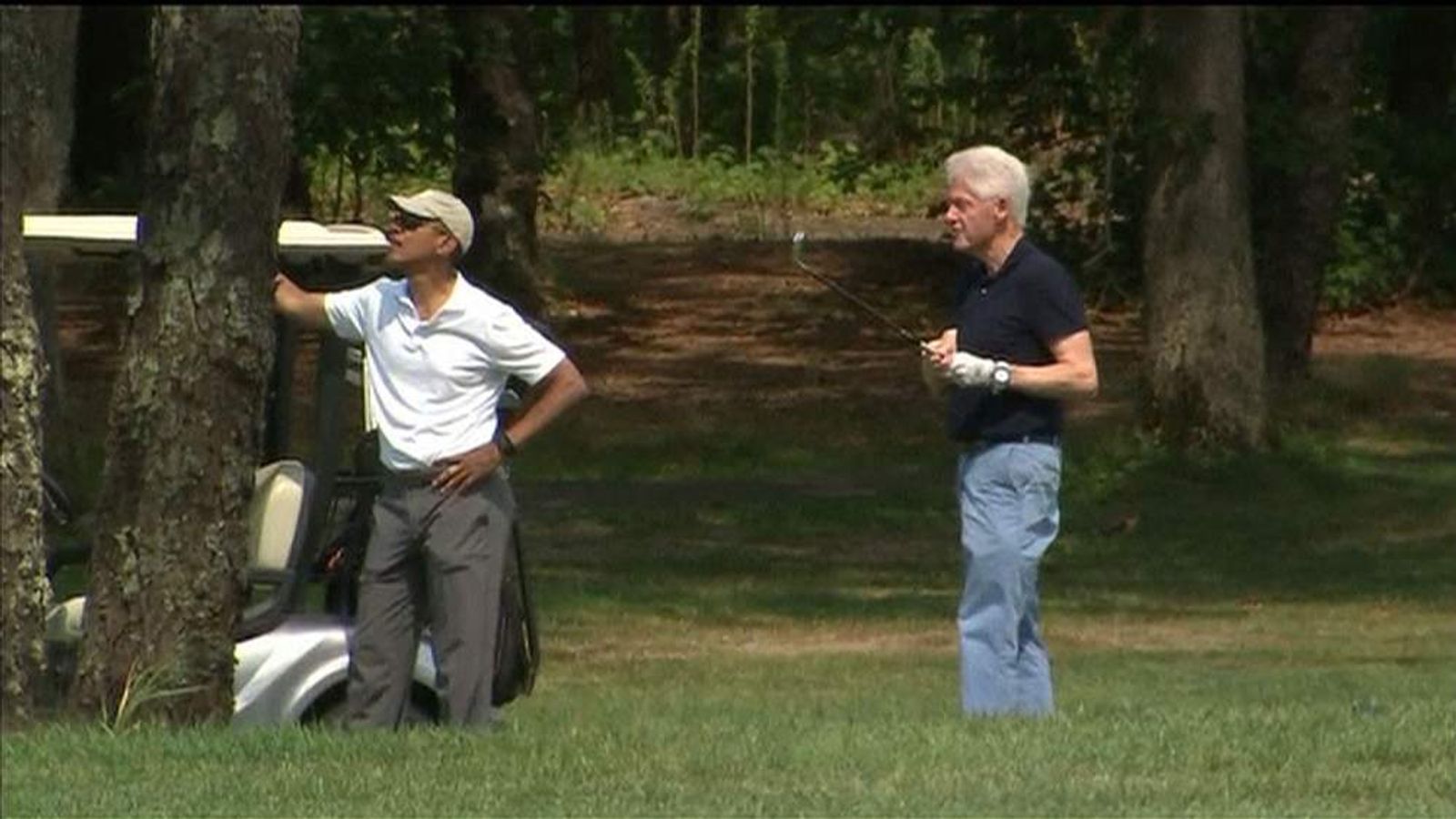 Barack Obama And Bill Clinton Play Golf Together | Scoop News | Sky News