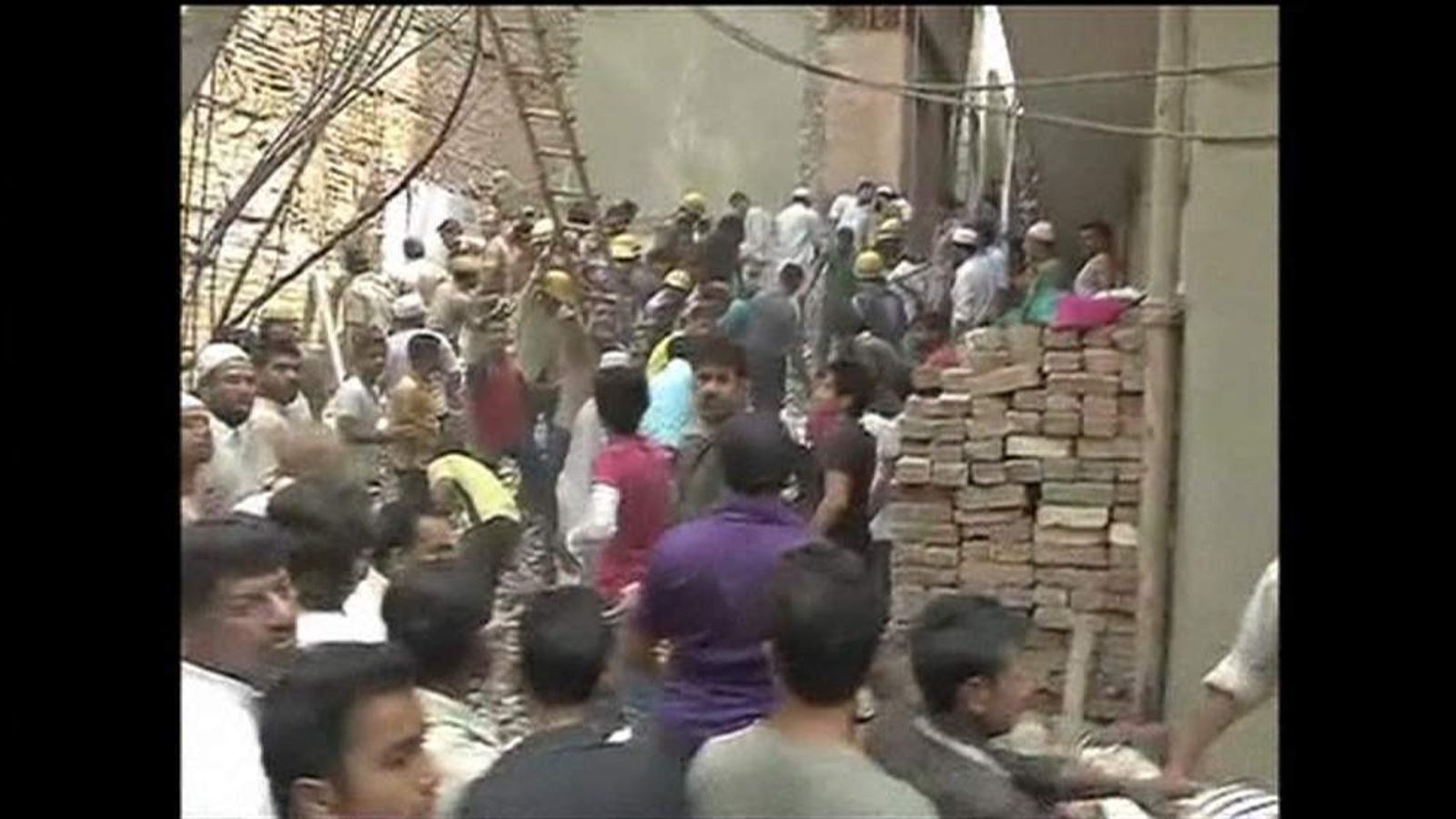New Delhi Building Collapse Leaves 11 Dead | World News | Sky News