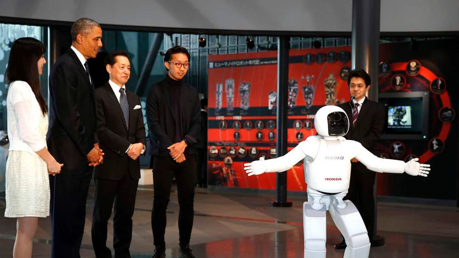 Obama Gets A Kicking From Robot Soccer Ace | US News | Sky News