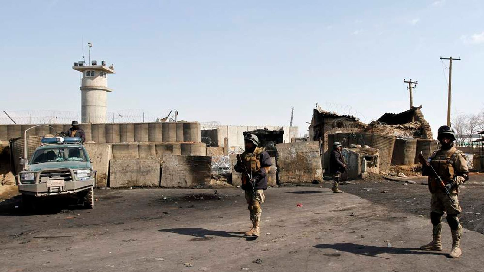 Taliban Rockets Damage US General's Plane | World News | Sky News