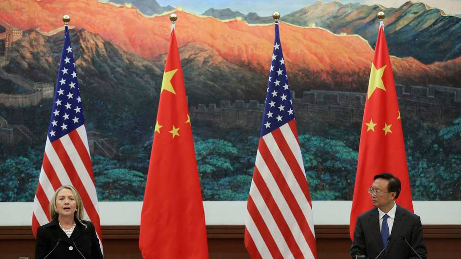 Clinton In Tense Talks With Chinese President | World News | Sky News