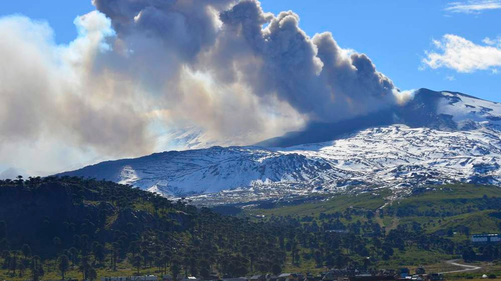 Chile Volcano: Red Alert Issued For Copahue | World News | Sky News