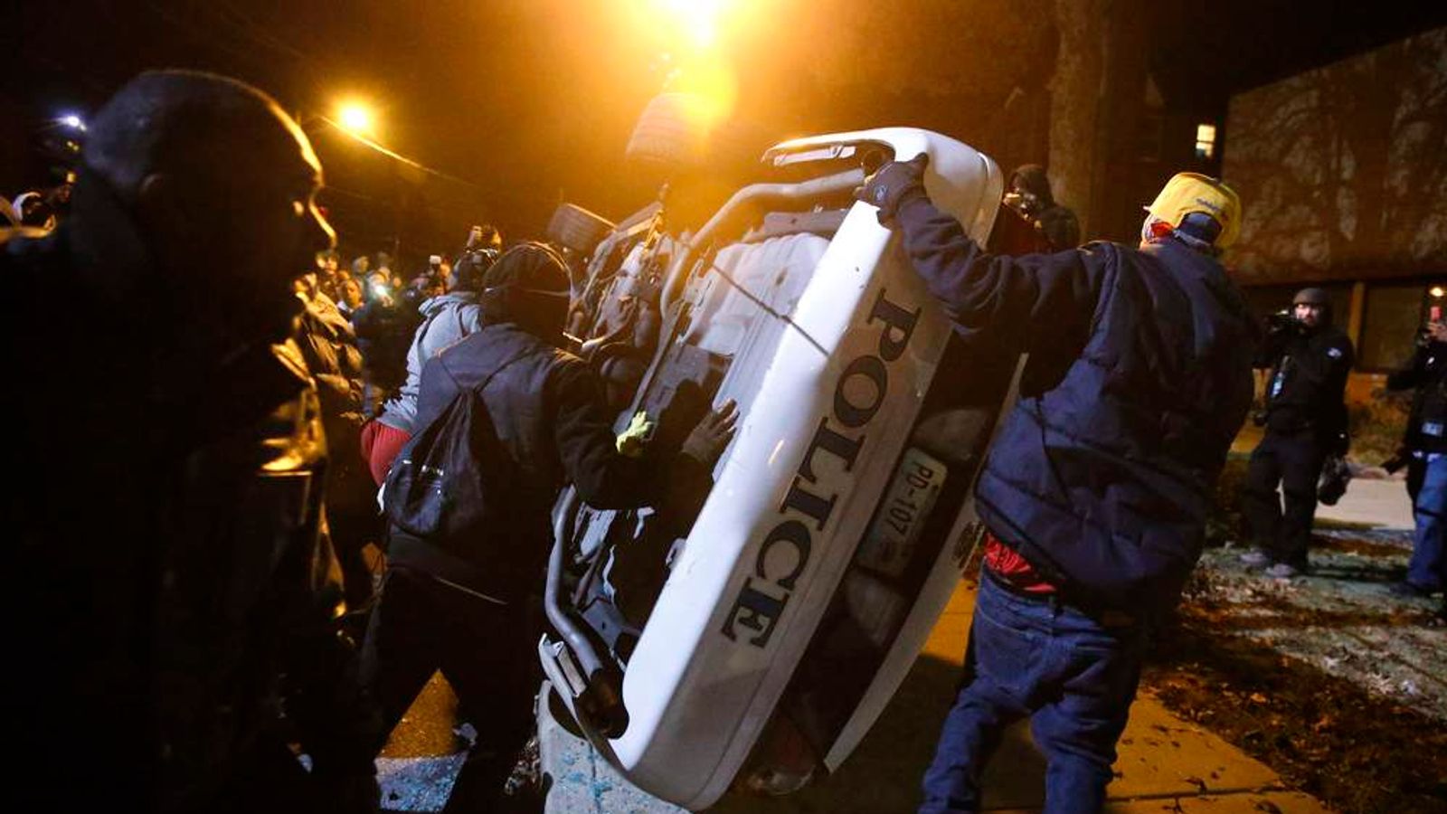 Ferguson Protesters Tear Gassed In Tense Night | US News | Sky News