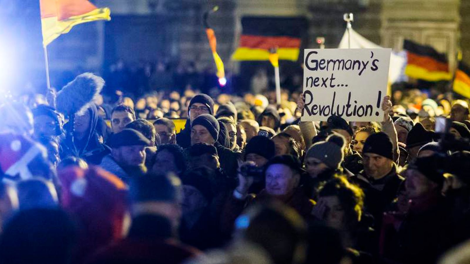 Anti-Islam Rally Attracts 17,000 In Germany | World News | Sky News