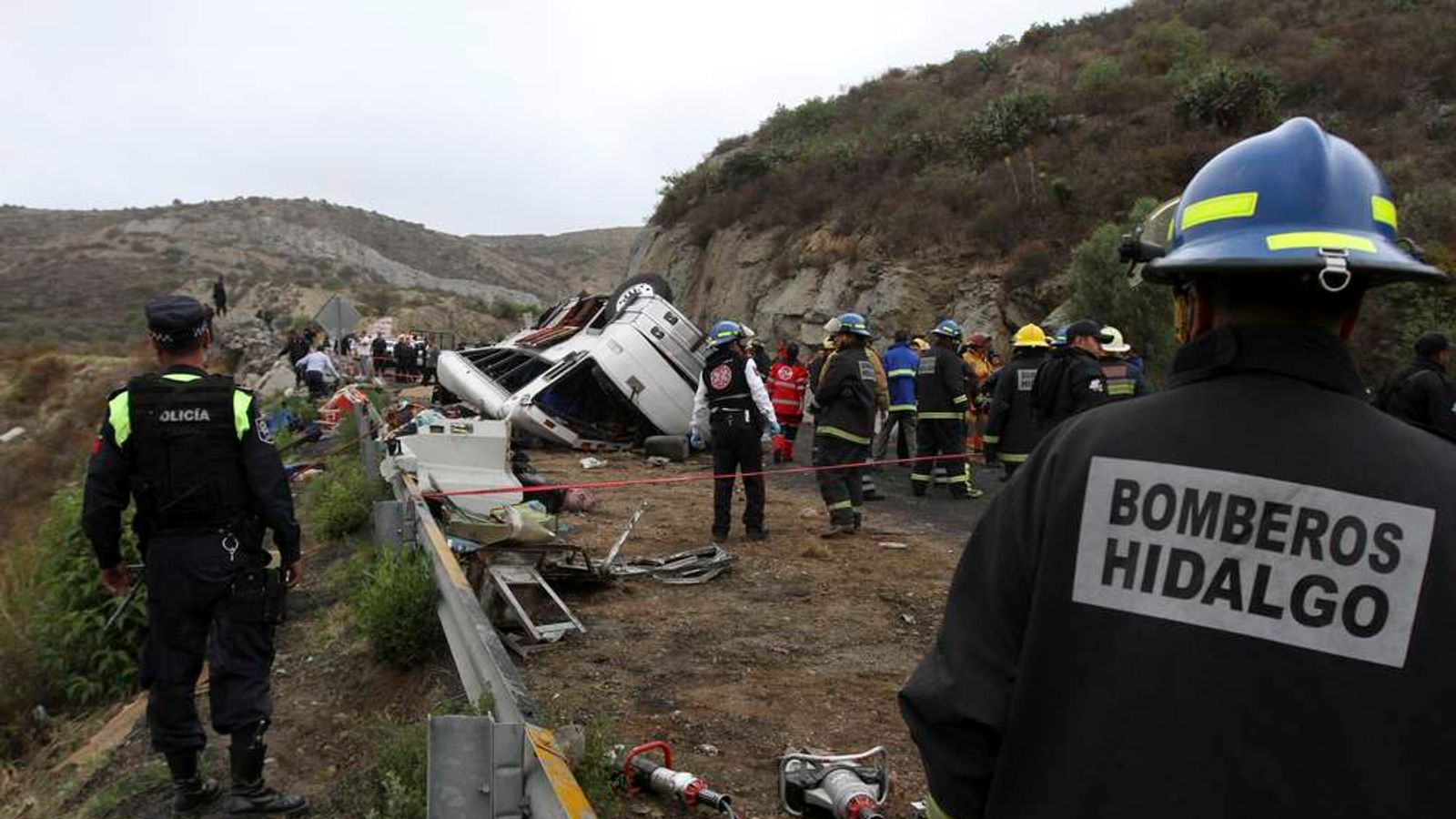 At Least 16 Killed In Mexico Bus Crash | World News | Sky News