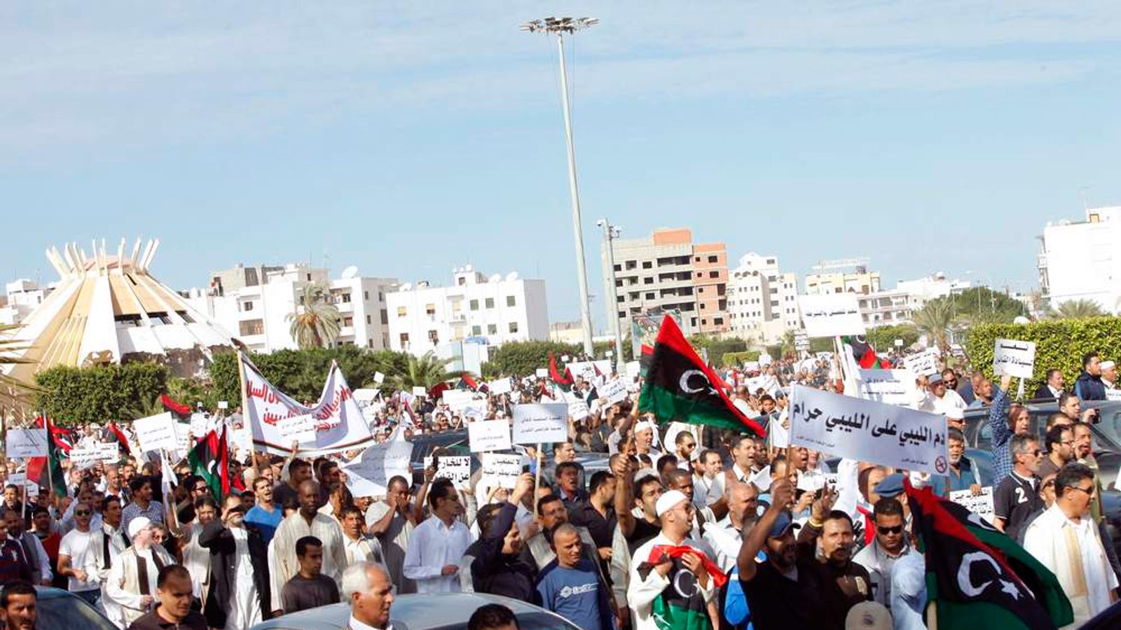 Libya: Deaths As Militias Fire On Protesters | World News | Sky News