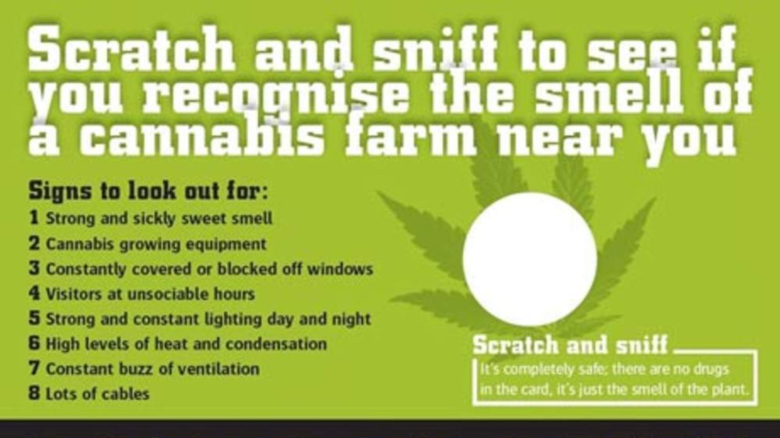 Scratch And Sniff Cards To Weed Out Drug Farms | UK News | Sky News