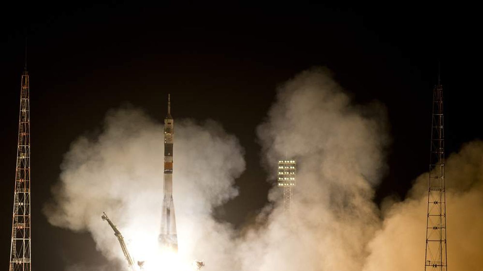 Space Record: Crew In Fastest Ever Trip To ISS | World News | Sky News