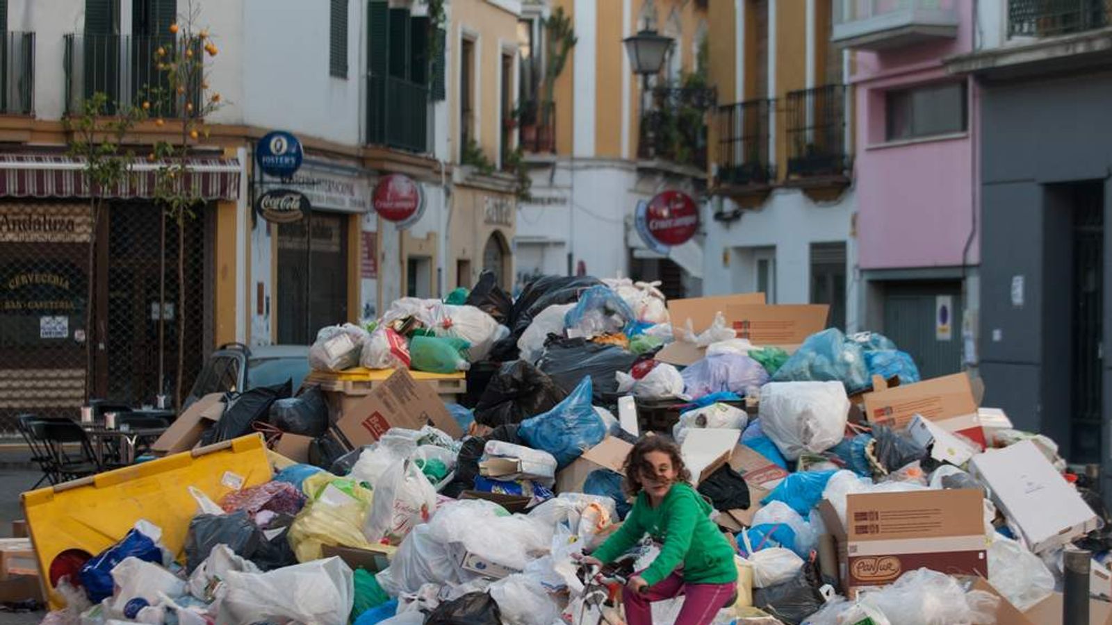 Spain: 6,000 Tonnes Of Rubbish On City Streets | World News | Sky News