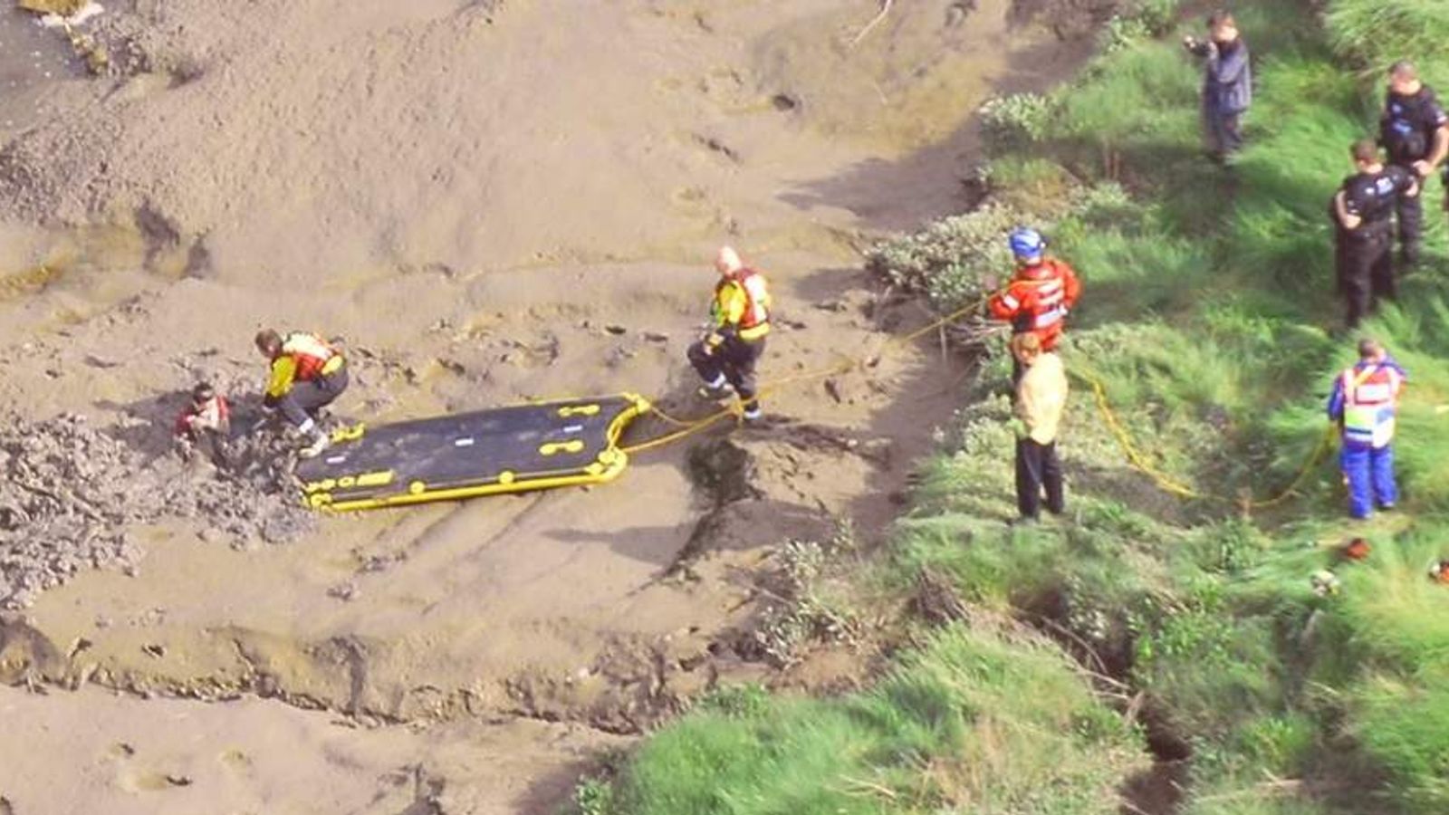 Teenagers Rescued From Waist-High Mud | UK News | Sky News