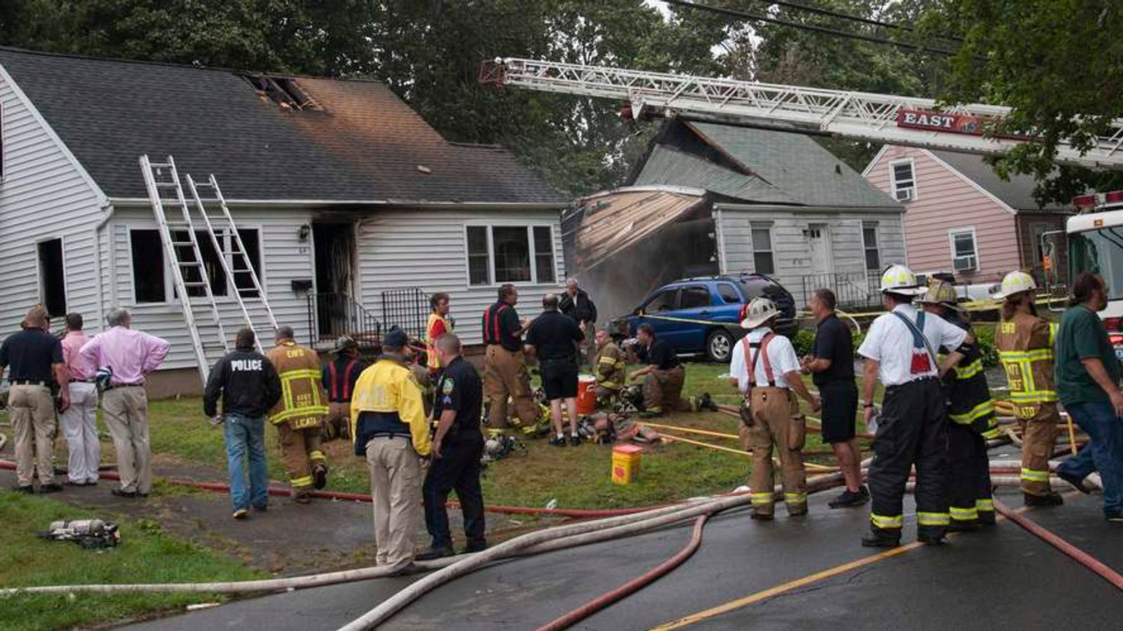Plane Crashes Into Homes: Six Feared Dead | US News | Sky News