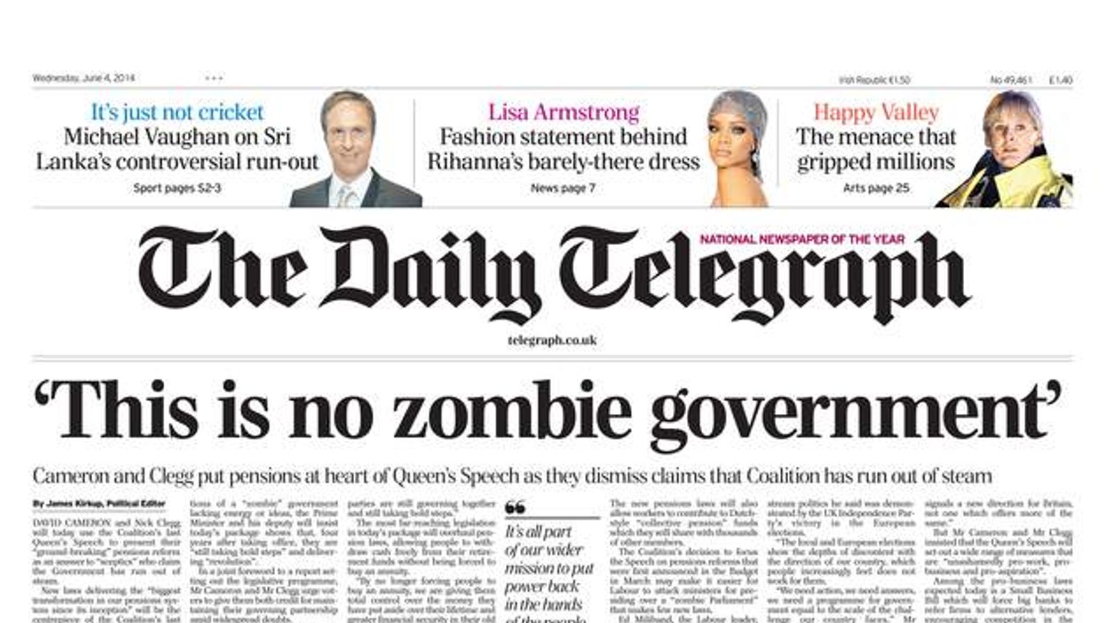 Wednesday's Newspaper Front Pages | UK News | Sky News