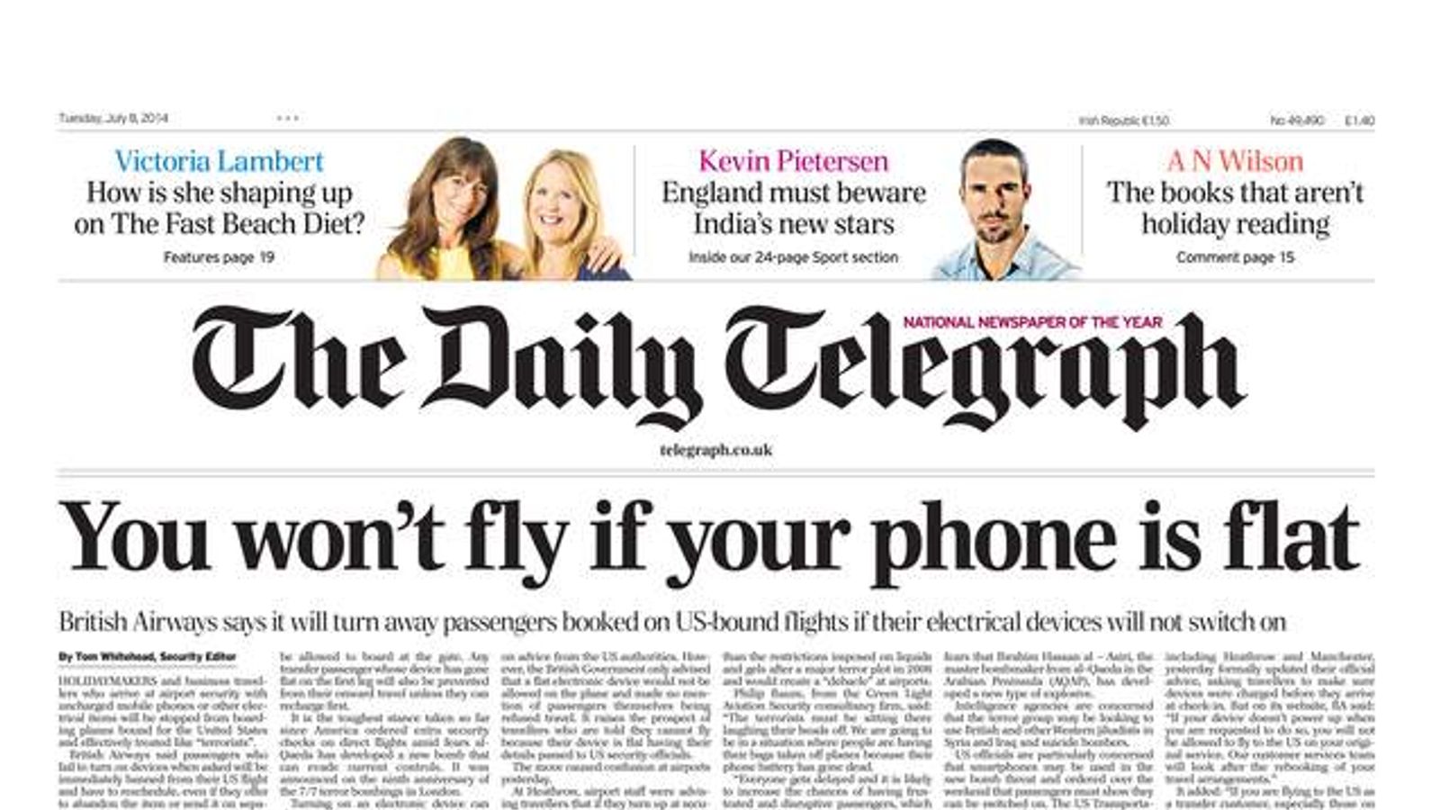 Tuesday's National Newspaper Front Pages | UK News | Sky News