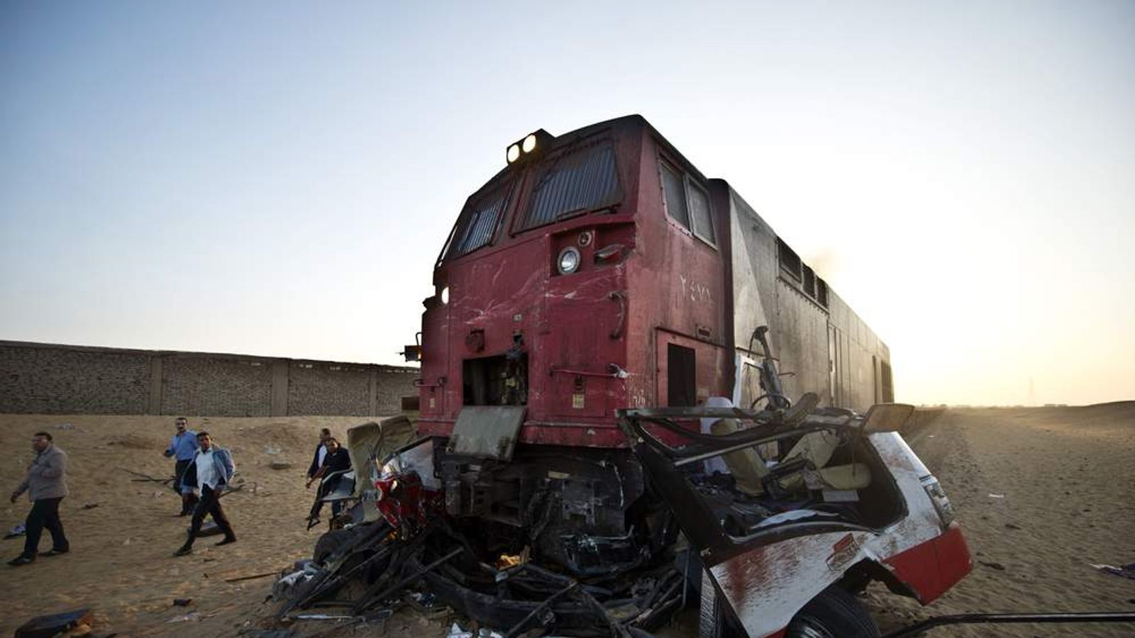 Egypt Freight Train Crash Leaves Dozens Dead | World News | Sky News