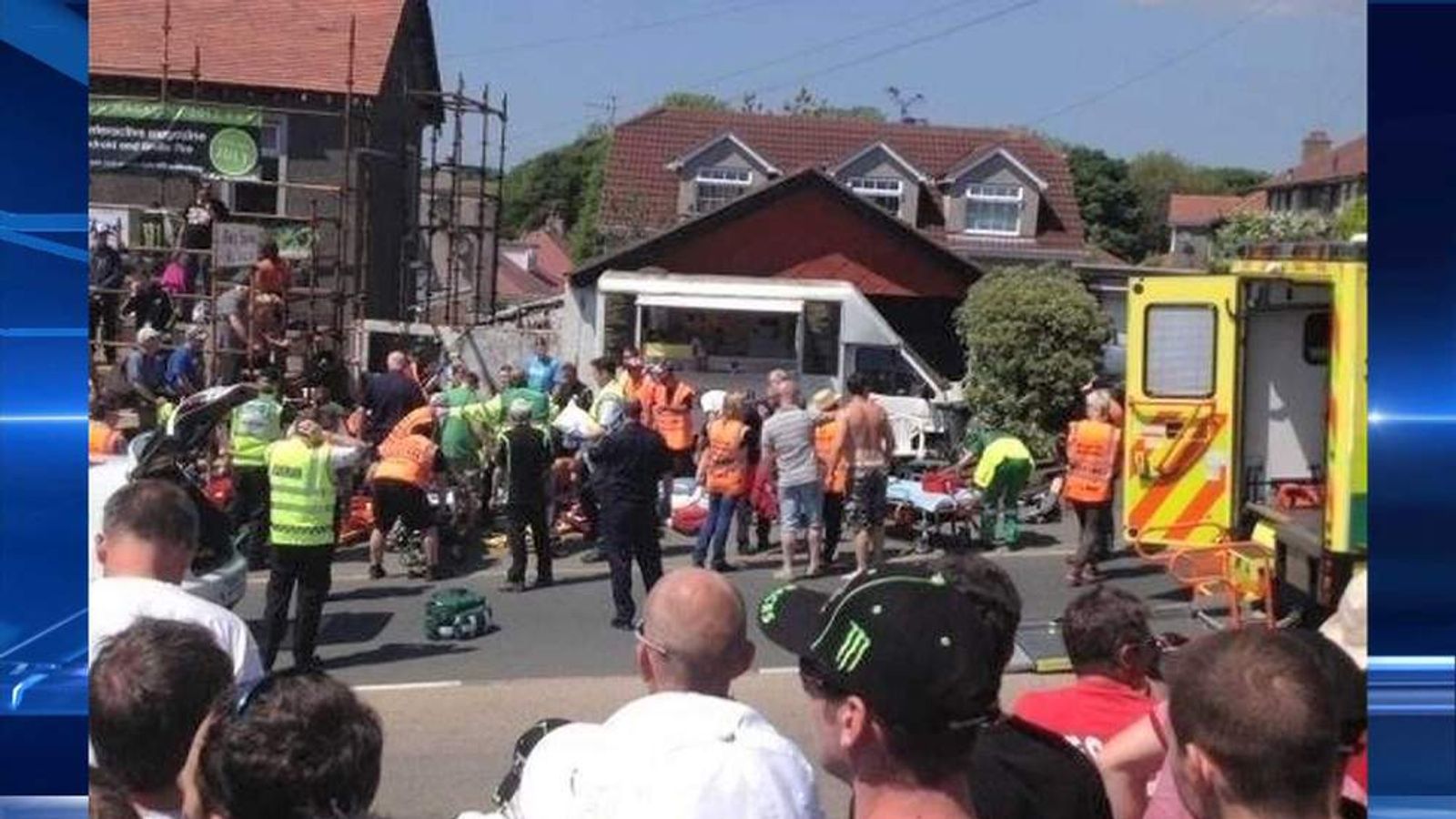 Isle Of Man TT Race Crash: 10 Spectators Hurt | UK News | Sky News