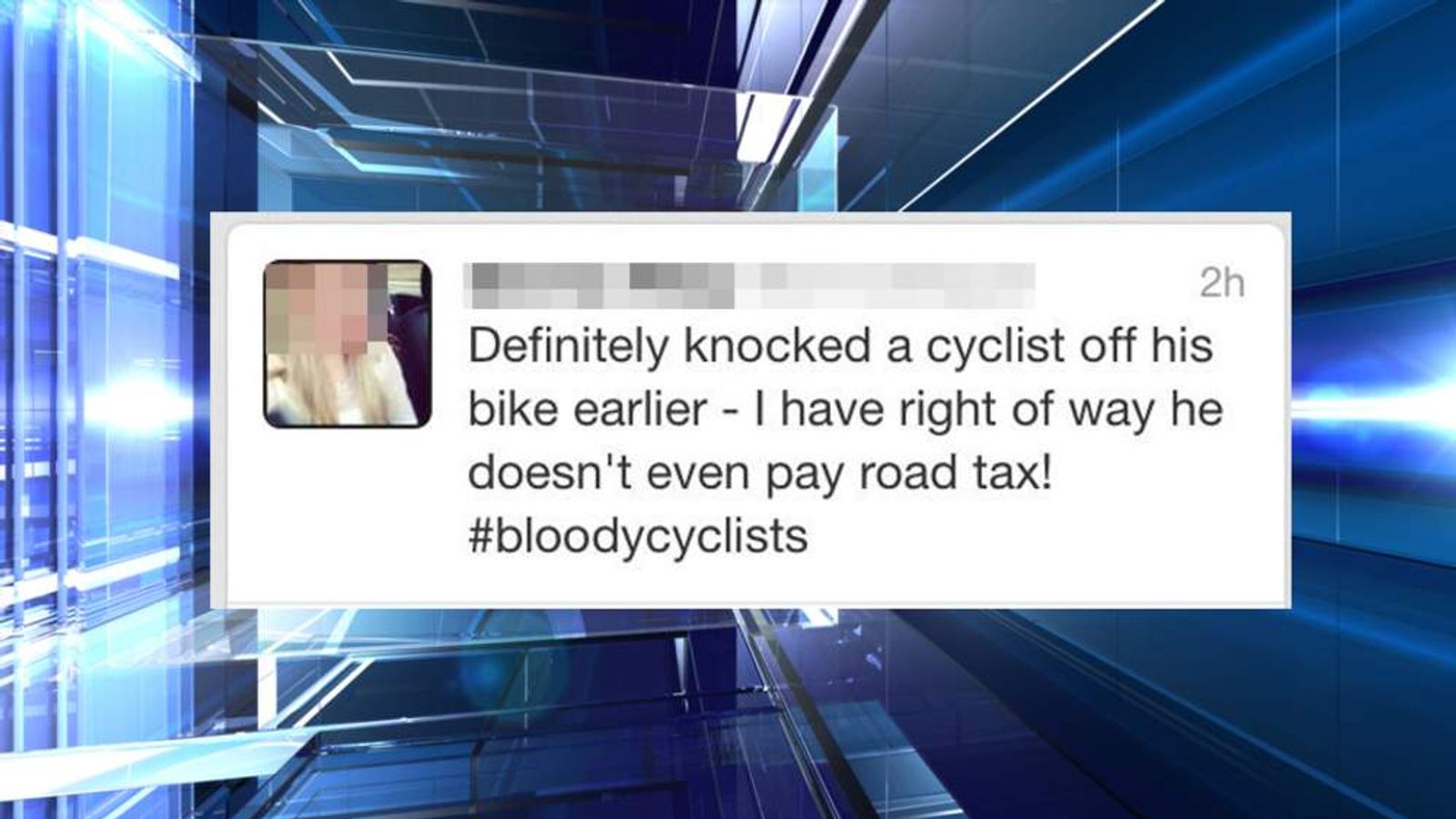 Driver's Twitter Boast About 'Hitting Cyclist' | UK News | Sky News