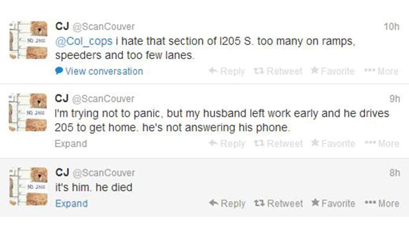 Woman Live-Tweets Husband's Car Crash Death | World News | Sky News